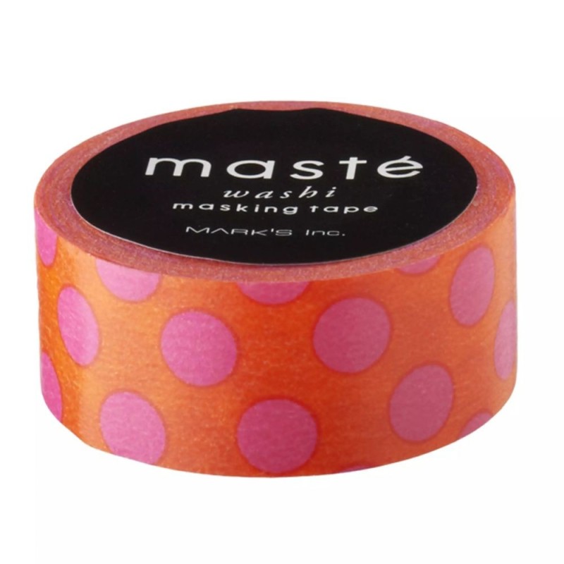 Masking Tape Masté Orange pois rose -Mark’s Europe