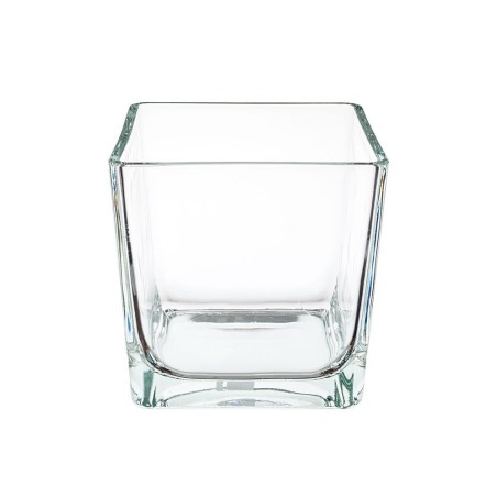 Vase en verre carré